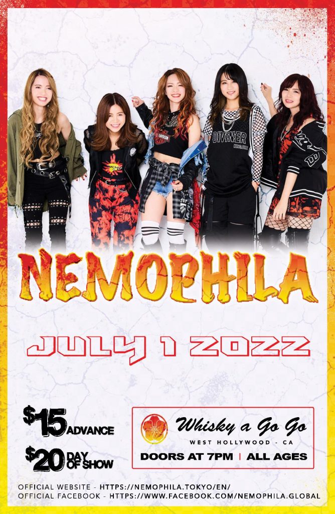 NEMOPHILA、ロサンゼルスのWhisky A Go Goでのライブが決定 | エンタテインメントマーケティング株式会社